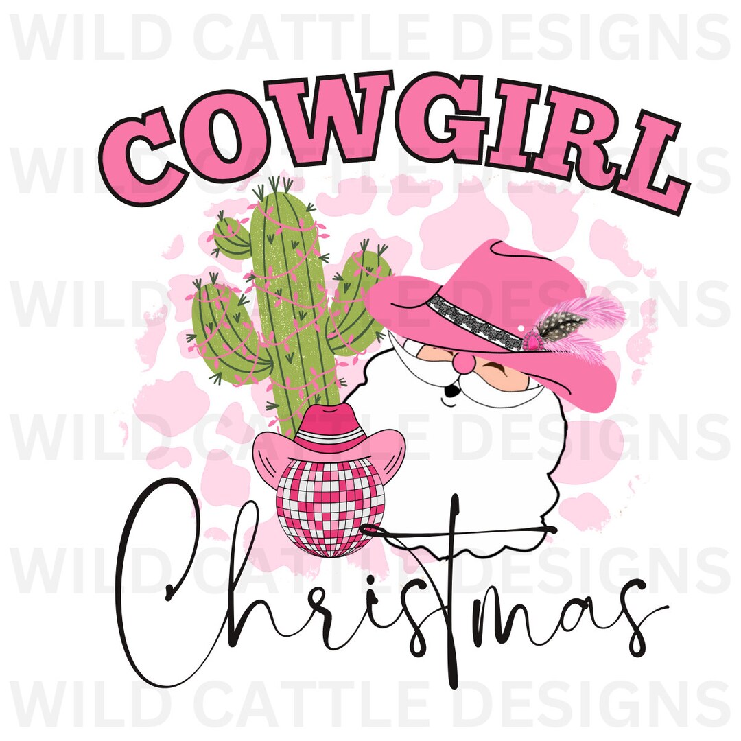 Cowgirl Christmas Png - Etsy