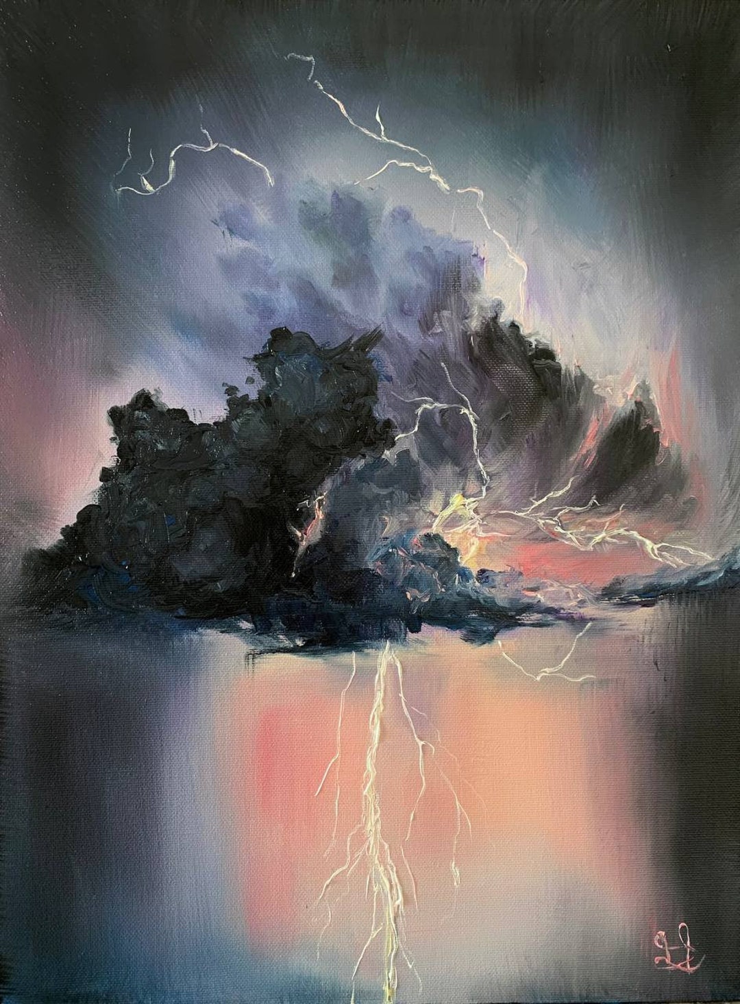 Thundercloud Painting Original Art Oil Painting on Canvas by - Etsy