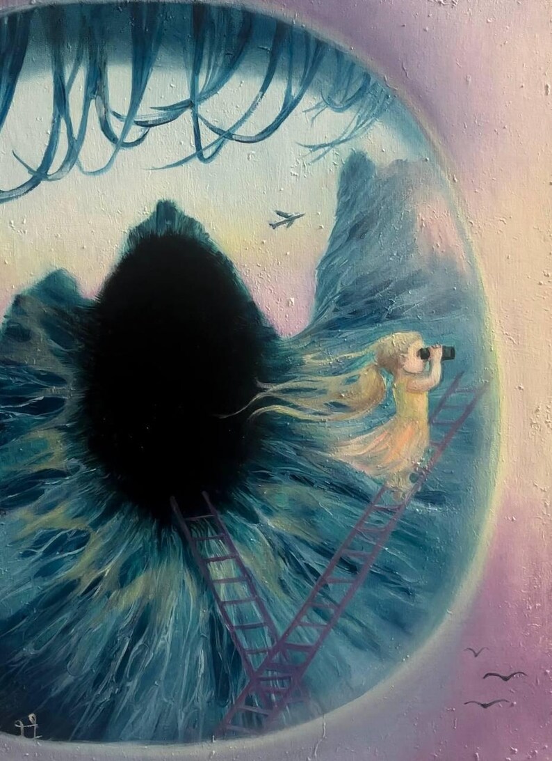 Eye Art Original Painting Surrealism Dream Painting Oil Painting on ...