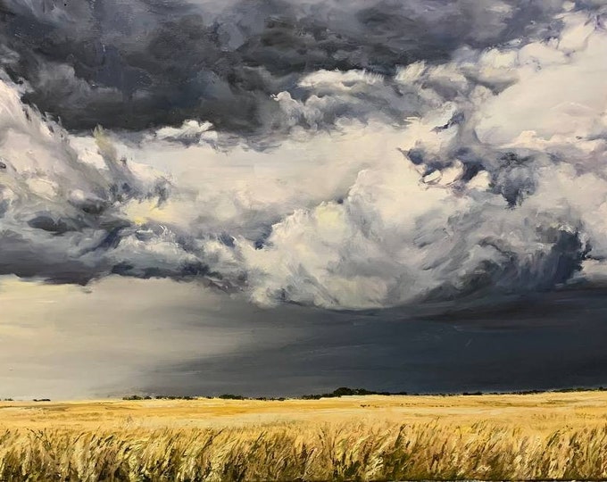 Storm Cloud Painting Original Oil Painting on Canvas by Varnavskaya - Etsy