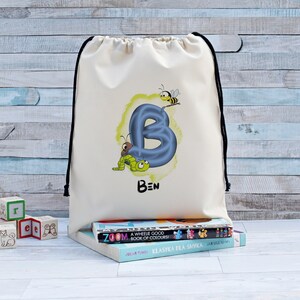 Cute Insects Drawstring Bag, Personalized Waterproof School Bag, Kids ...