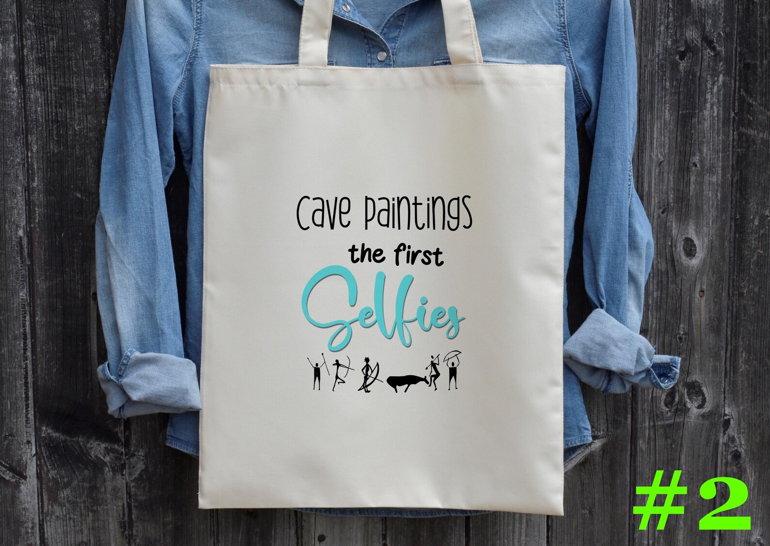 Prehistoric Humor Tote Bag Hilarious Caveman Art, Reusable Shopping Bag ...