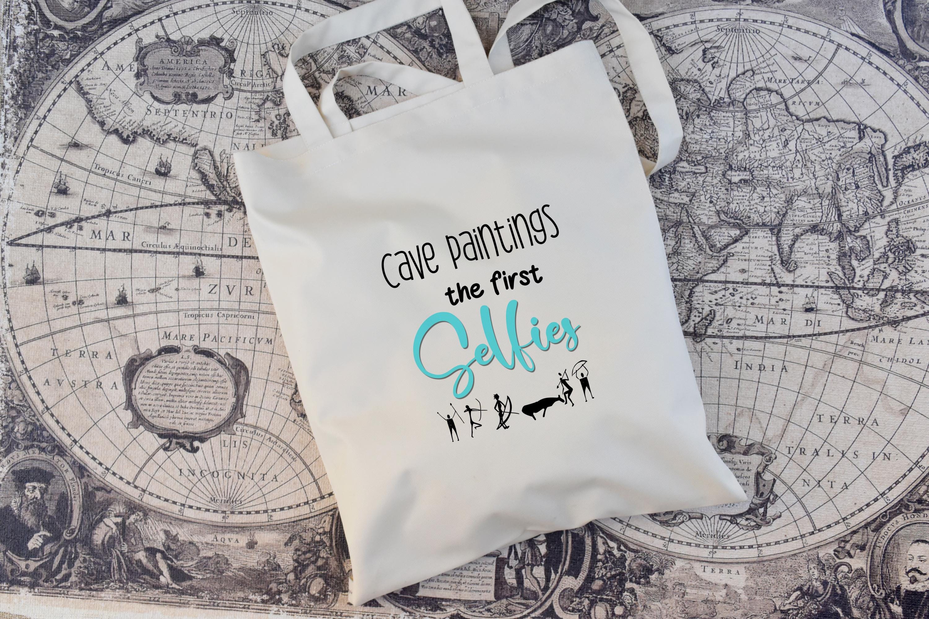 Prehistoric Humor Tote Bag Hilarious Caveman Art, Reusable Shopping Bag ...