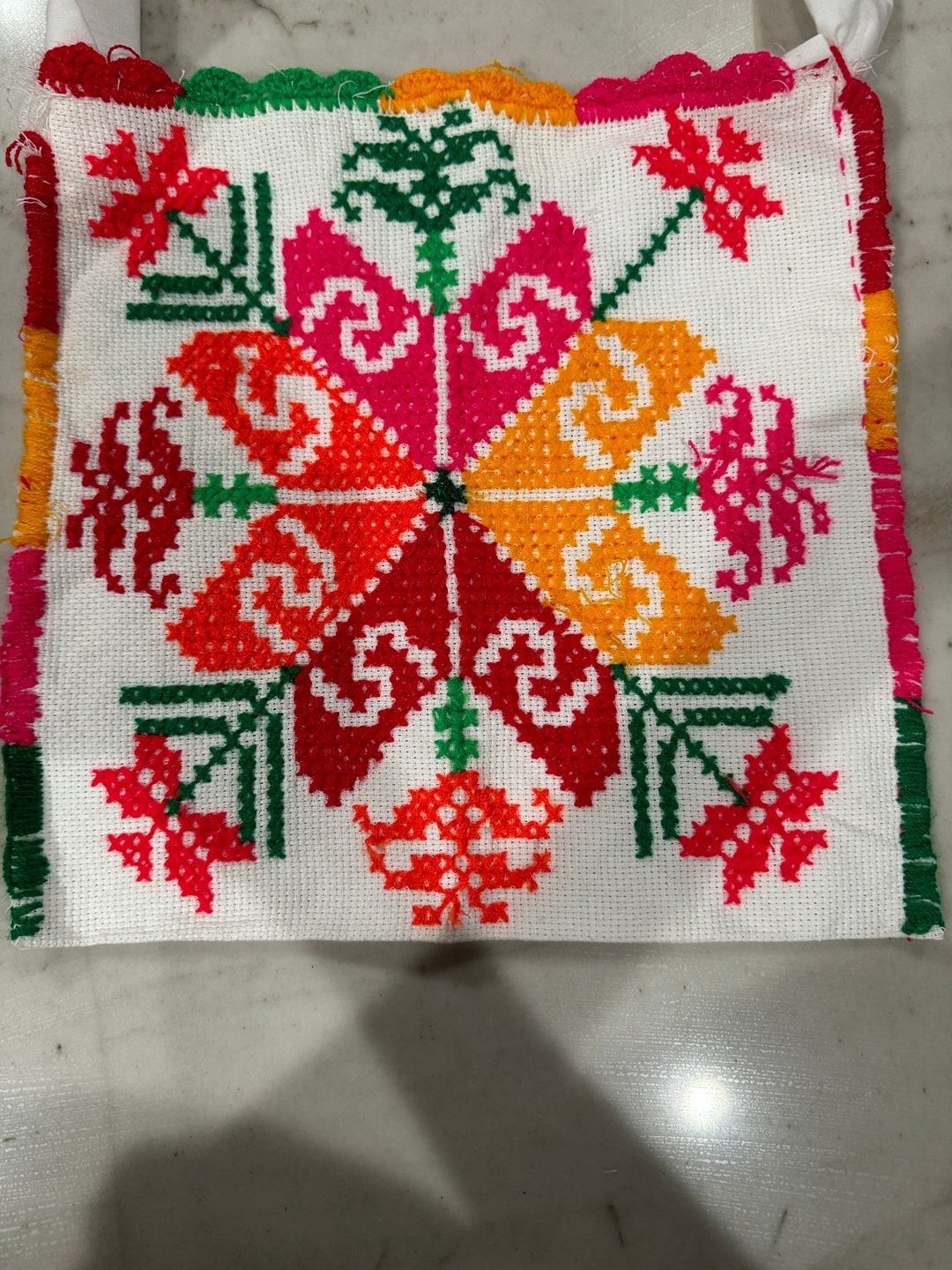 Morral Con Bordado Tenec Mexican Embroidered Bag - Etsy