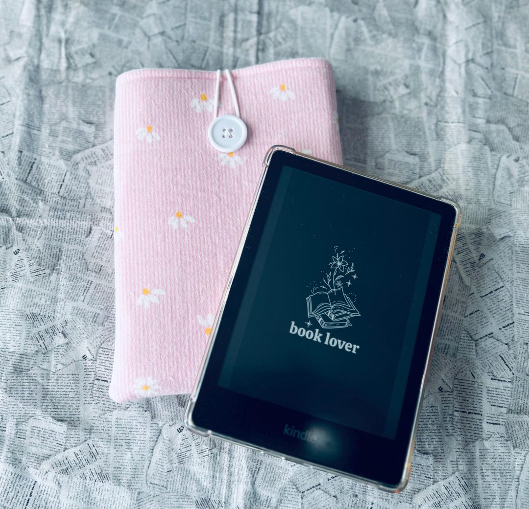 Pink Dizzy Daisies Book & Kindle Sleeve iPad Ereader Bookish Paperwhite ...