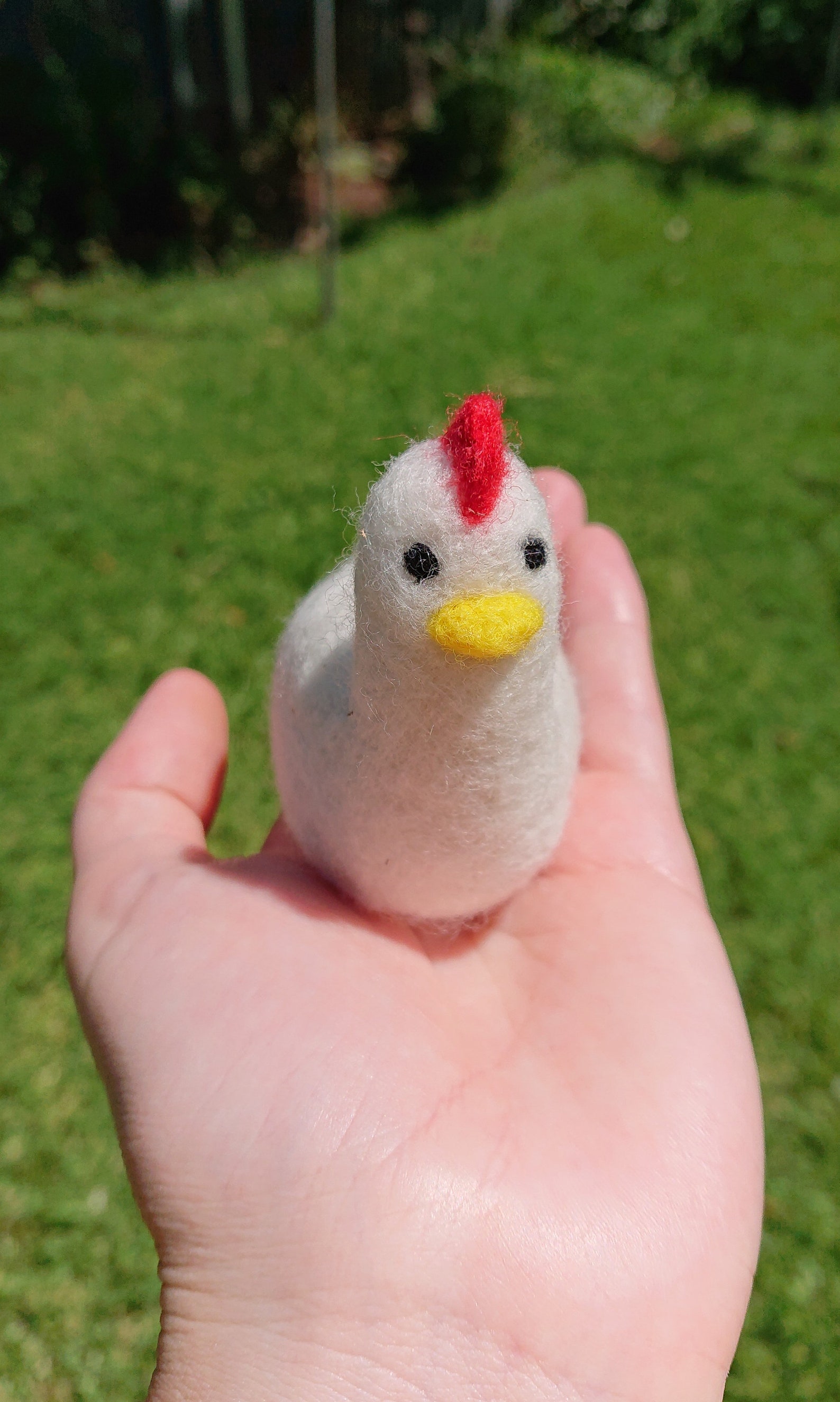 Wool Needle Felted Chicken - 3 Colours Available - Etsy