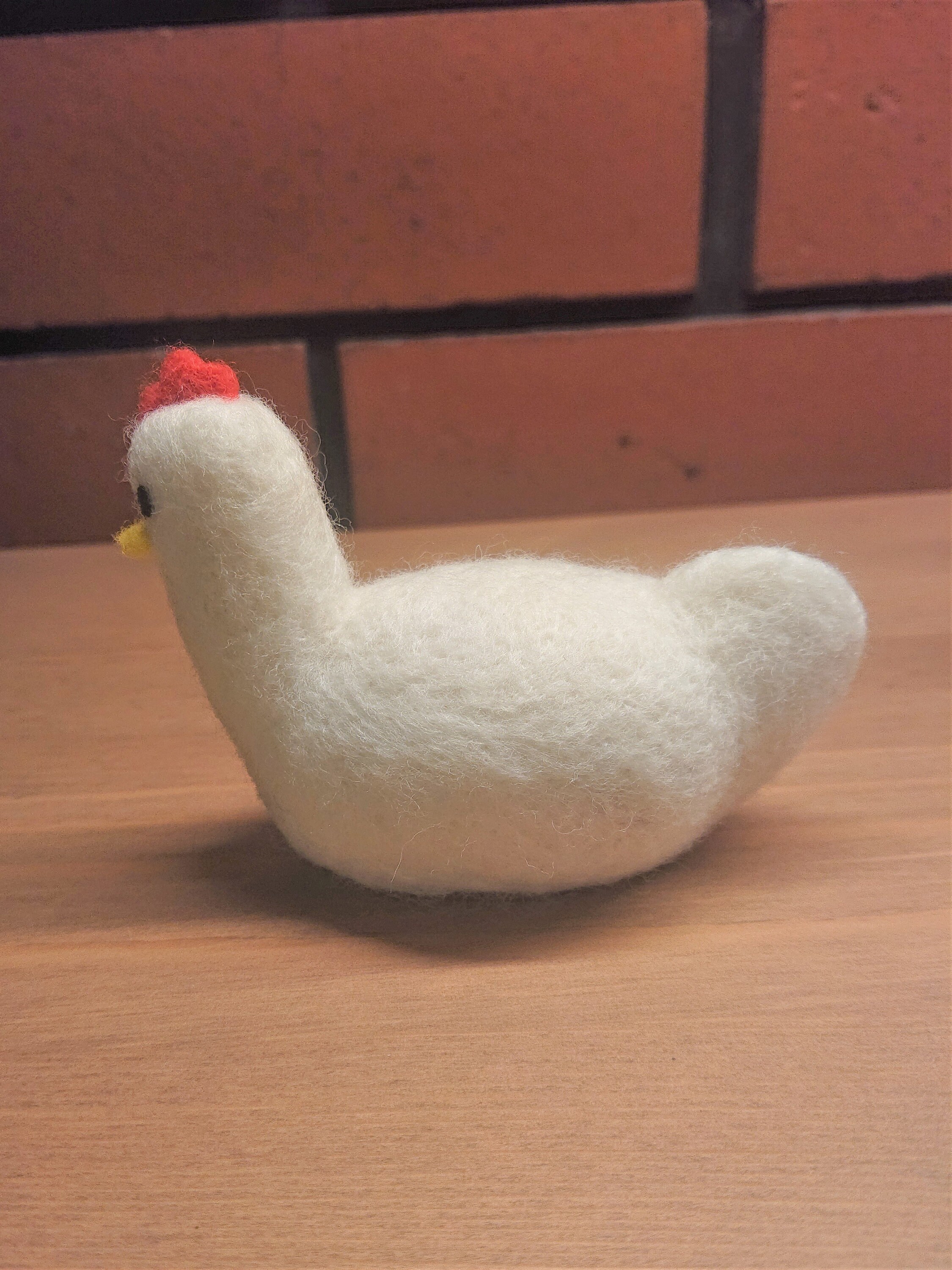 Wool Needle Felted Chicken - 3 Colours Available - Etsy
