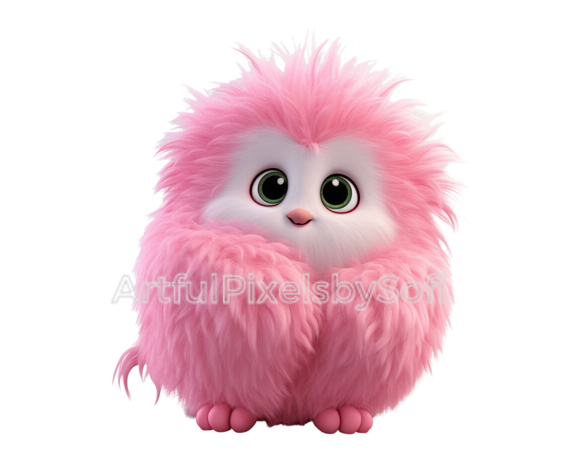 16 Cute Pink Monster Clipart 16 Designs 406 DPI - Etsy