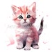 Cute Cat Watercolor Clipart Bundle, 15 High Quality Jpgs , 406 DPI ...