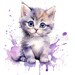 Cute Cat Watercolor Clipart Bundle, 15 High Quality Jpgs , 406 DPI ...