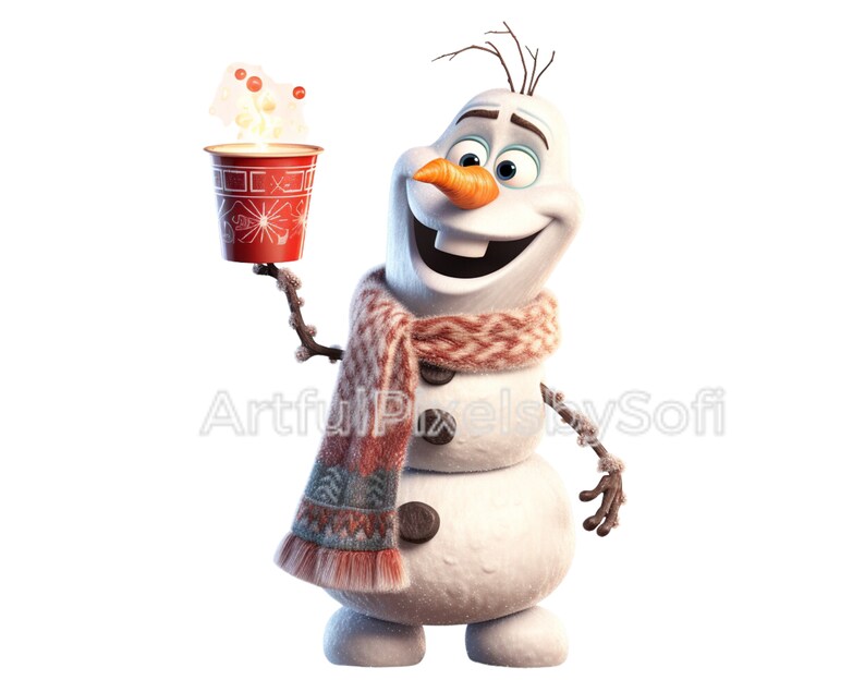 11 Coffee Olaf Clipart 11 Designs 406 DPI Printableno - Etsy