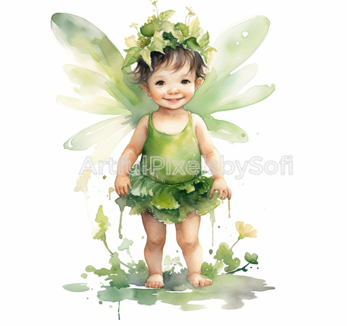Cute Fairy Watercolor Clipart Bundle 11 Unique High Quality - Etsy