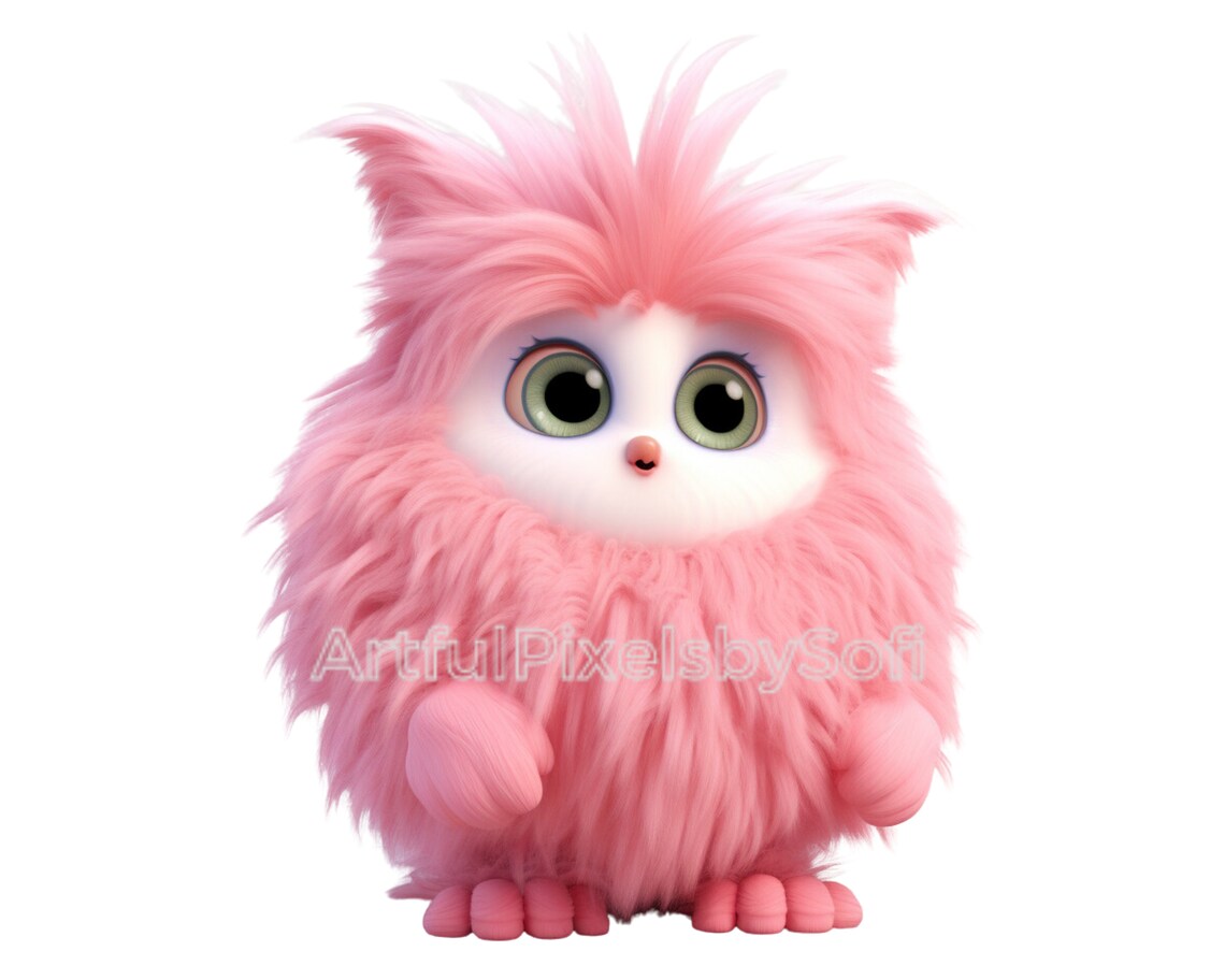 16 Cute Pink Monster Clipart 16 Designs 406 DPI - Etsy