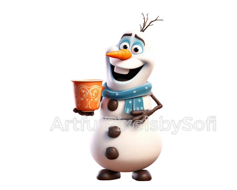 11 Coffee Olaf Clipart 11 Designs 406 DPI Printableno - Etsy