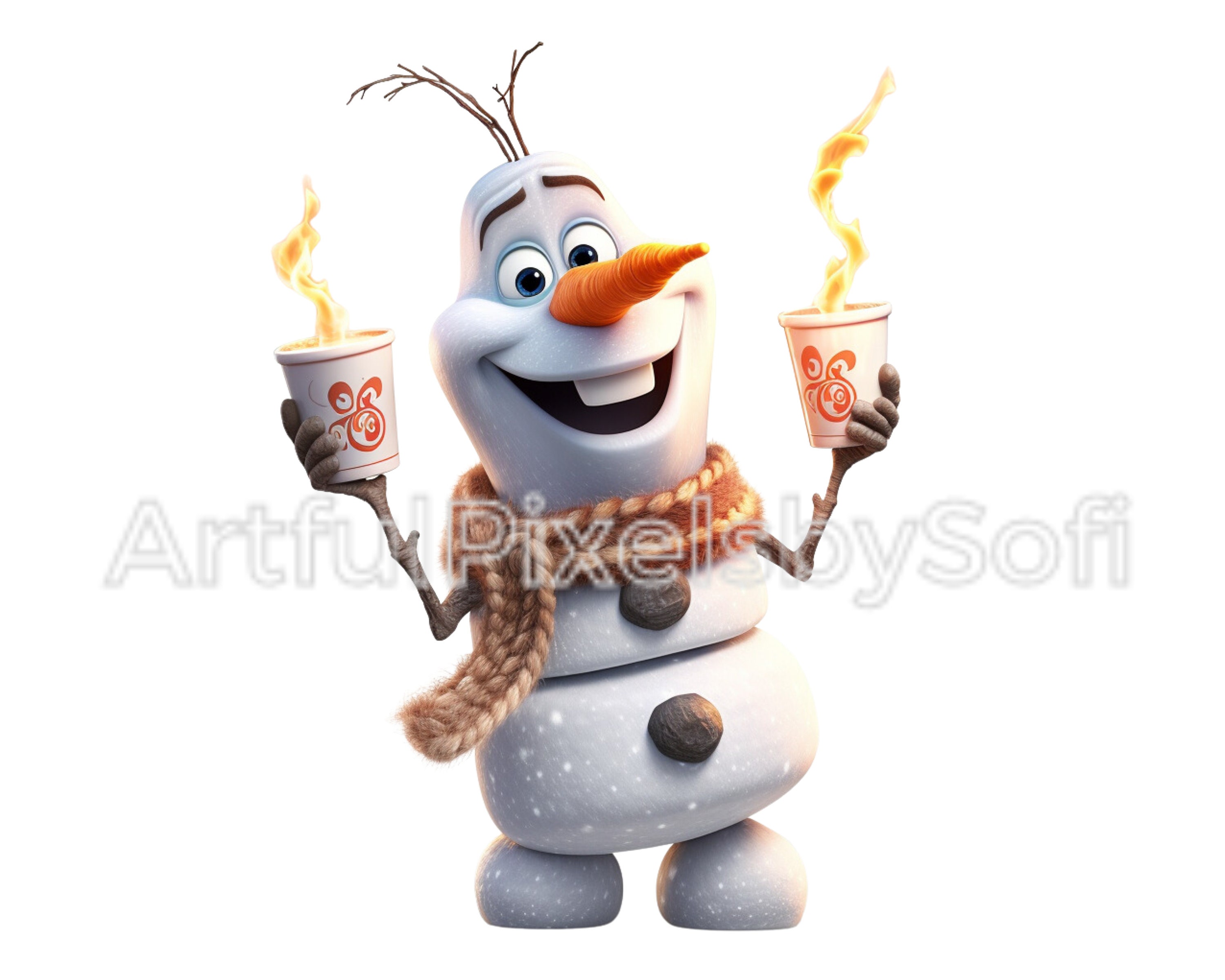 11 Coffee Olaf Clipart 11 Designs 406 DPI Printableno - Etsy