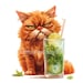 7 Limonade Funny Grumpy Cat Clipart, 7 Designs, 406 DPI, Printable,no ...