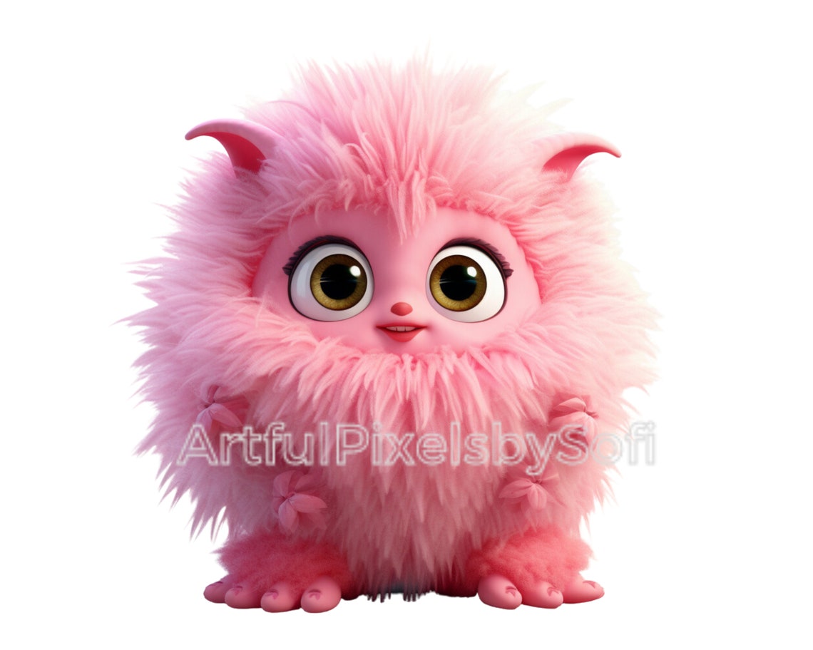 16 Cute Pink Monster Clipart 16 Designs 406 DPI - Etsy