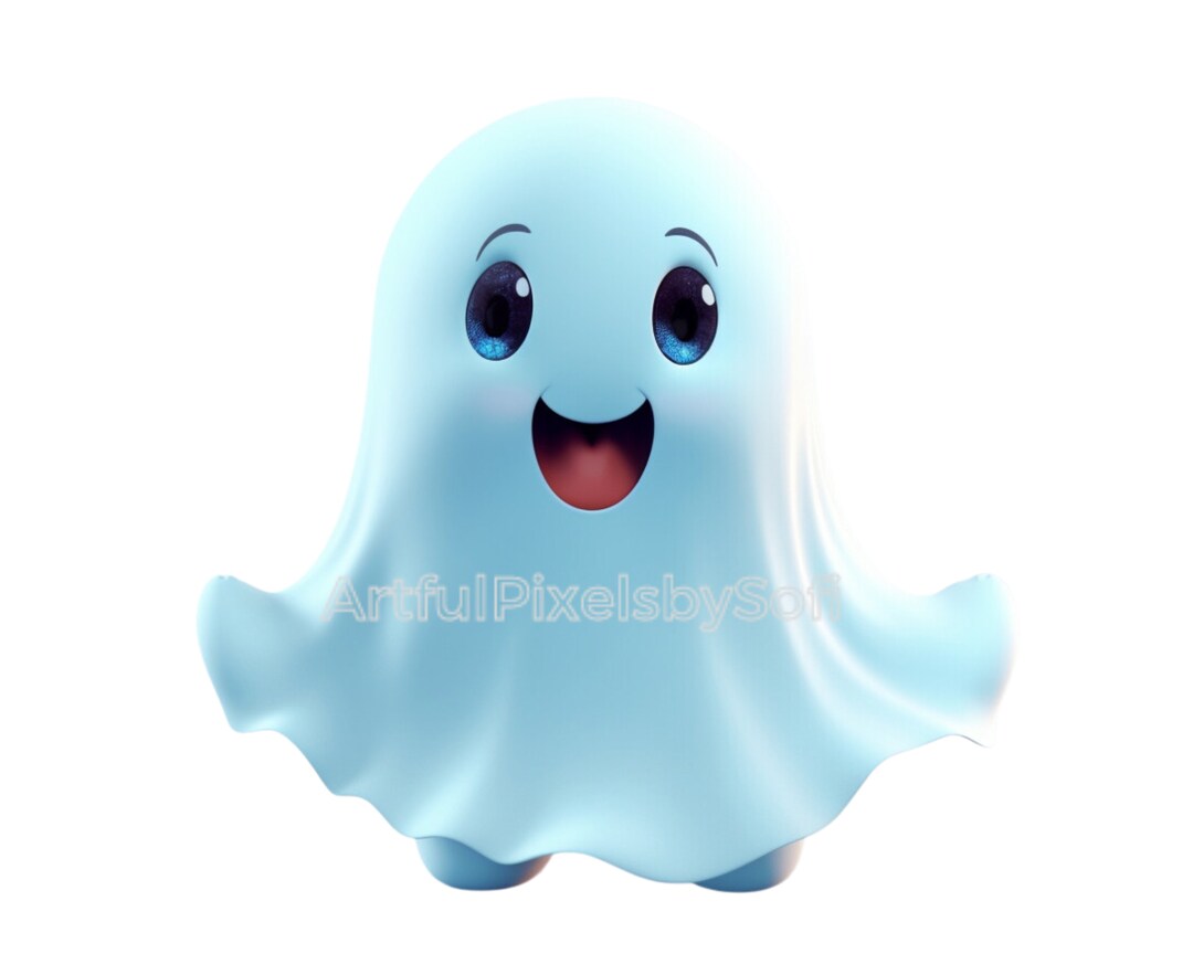 9 Cute Ghost Clipart, 9 Designs, 406 DPI, Printable,no Background ...