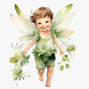 Cute Fairy Watercolor Clipart Bundle, 11 Unique High Quality Pngs ...