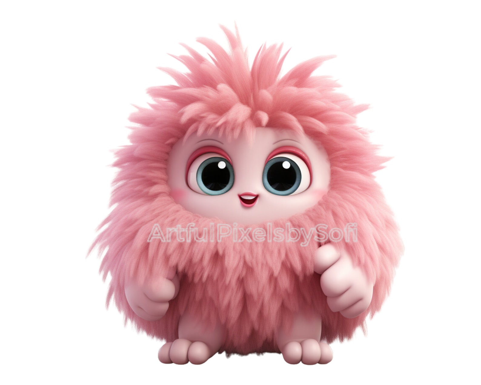 16 Cute Pink Monster Clipart 16 Designs 406 DPI - Etsy