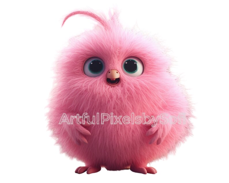 16 Cute Pink Monster Clipart 16 Designs 406 DPI - Etsy
