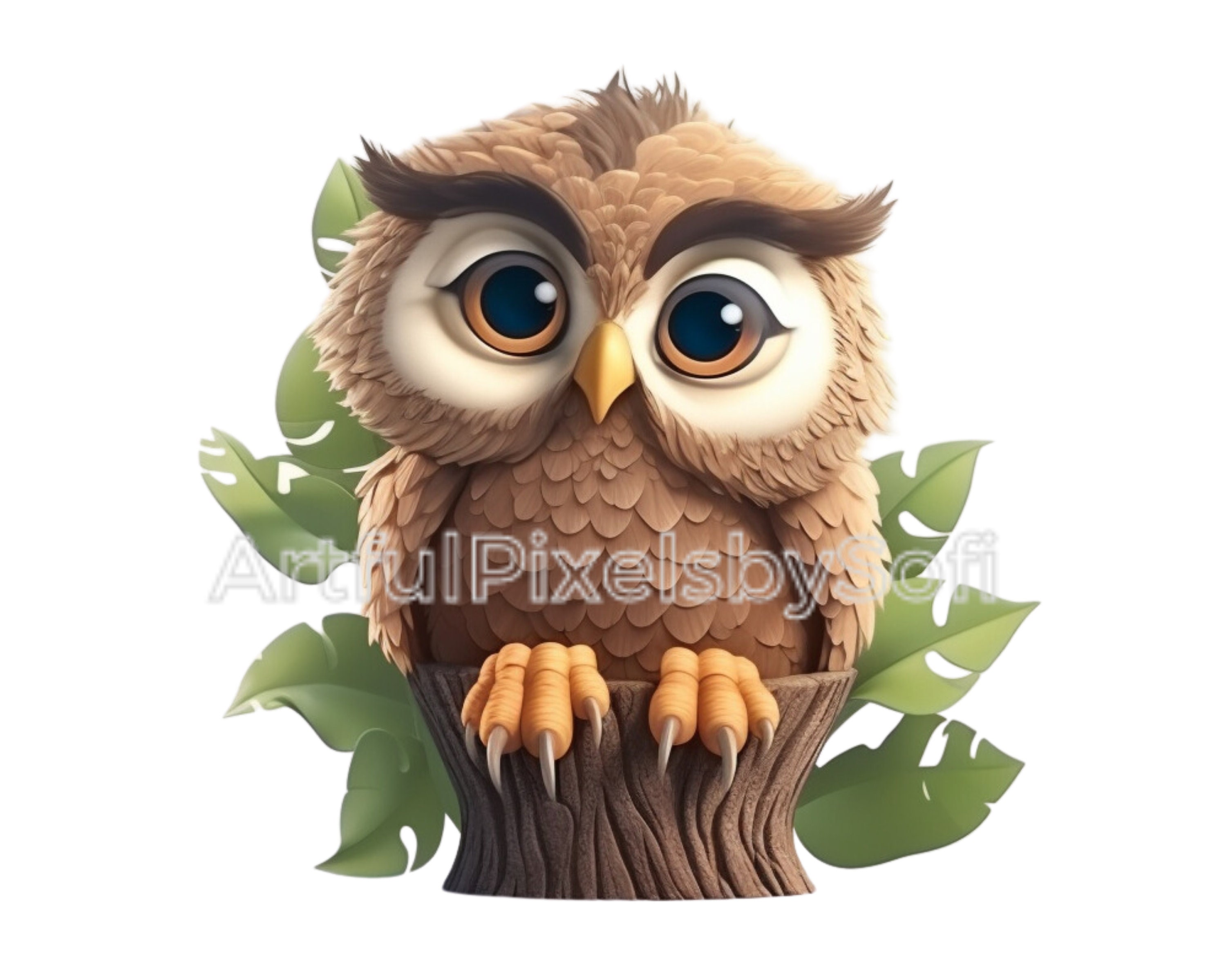 Clipart, 12 Designs, 356 DPI, Owl PNG, Printable,no Background ...