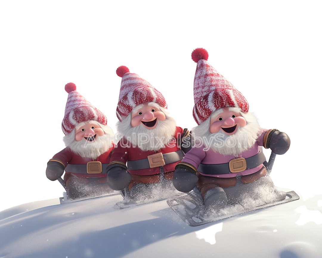 6 Happy Christmas Elves Clipart 6 Designs 406 DPI - Etsy