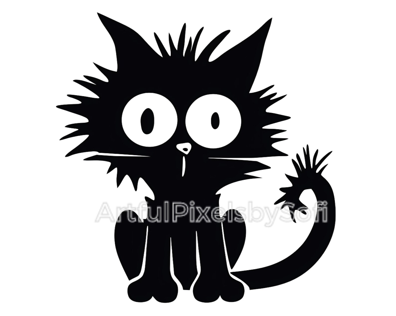 14 Grumpy Funny Crazy Cat Clipart, 14 Designs, 406 DPI, Printable,no ...