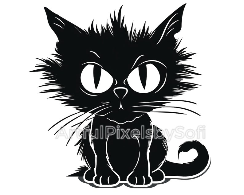 14 Grumpy Funny Crazy Cat Clipart, 14 Designs, 406 DPI, Printable,no ...