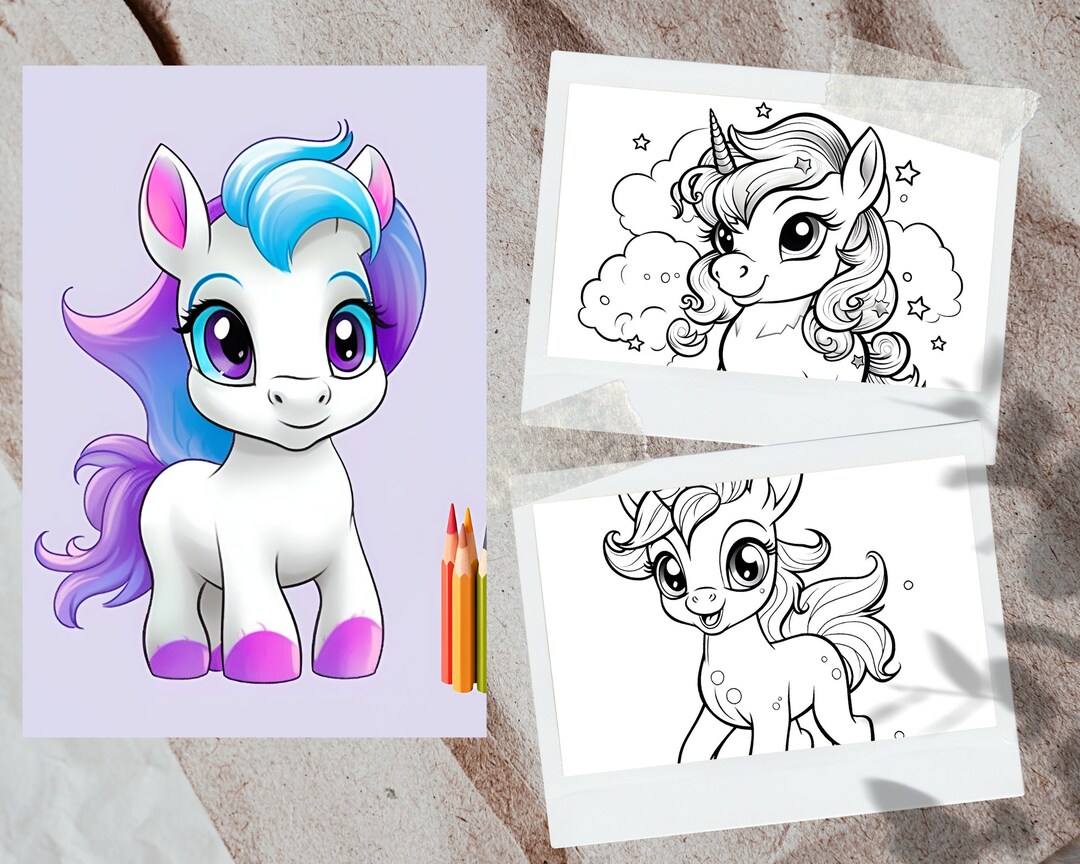 Baby Unicorns: A 20 Page Coloring Book for Adults and Children ...