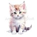 Cute Cat Watercolor Clipart Bundle, 15 High Quality Jpgs , 406 DPI ...
