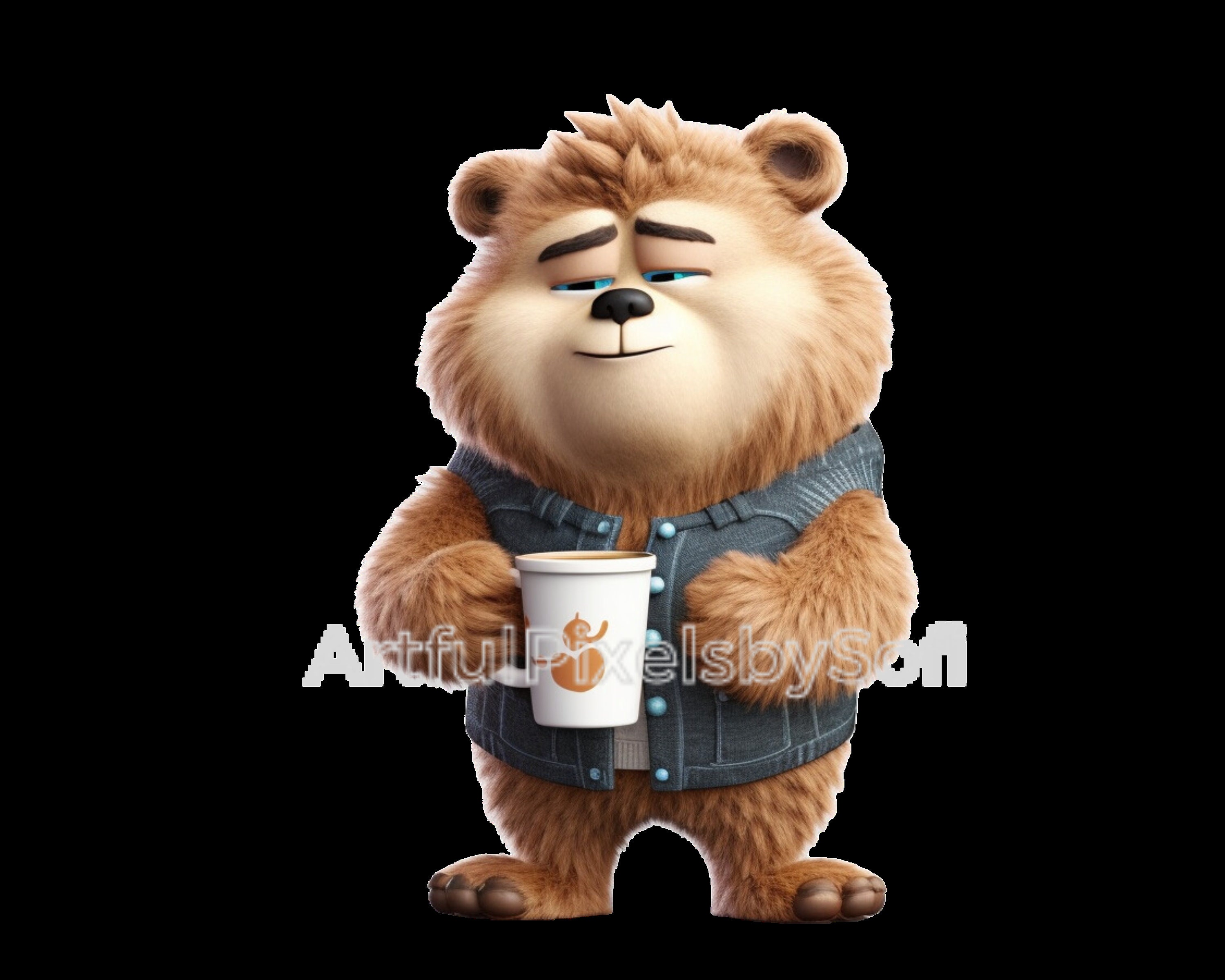 4 Grumpy Bear Clipart, 4 Designs, 406 DPI, Printable,no Background ...