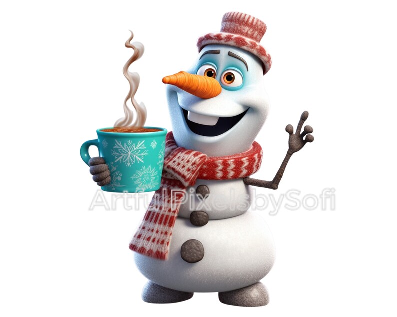 11 Coffee Olaf Clipart 11 Designs 406 DPI Printableno - Etsy