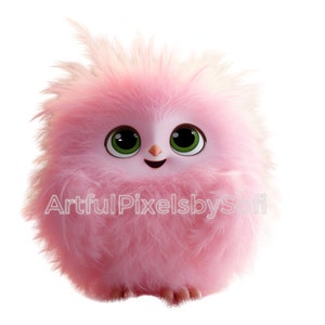16 Cute Pink Monster Clipart, 16 Designs, 406 DPI, Printable,no ...