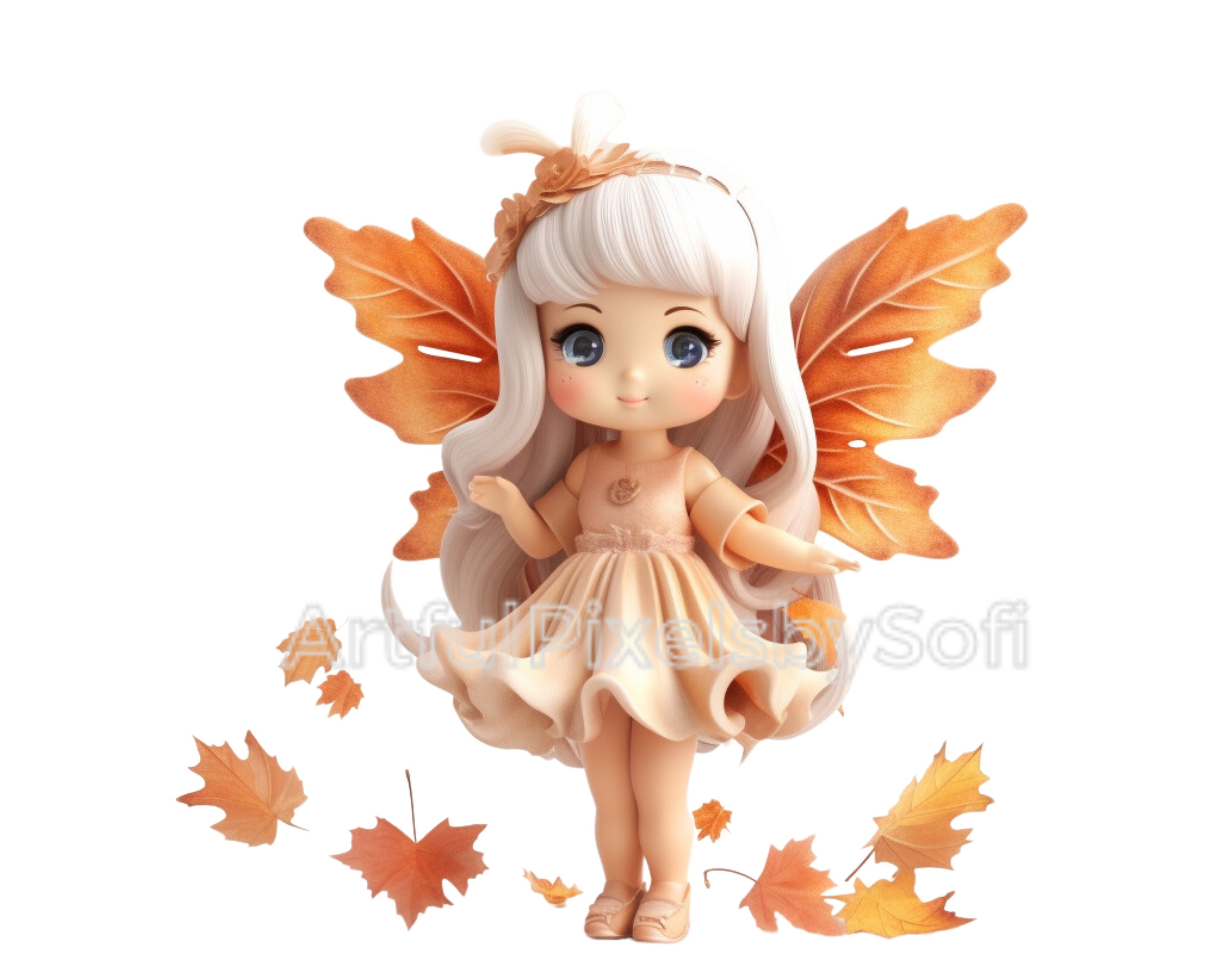 Cute Autumn Fairy Clipart, 10 Designs, 406 DPI, Printable,no Background ...