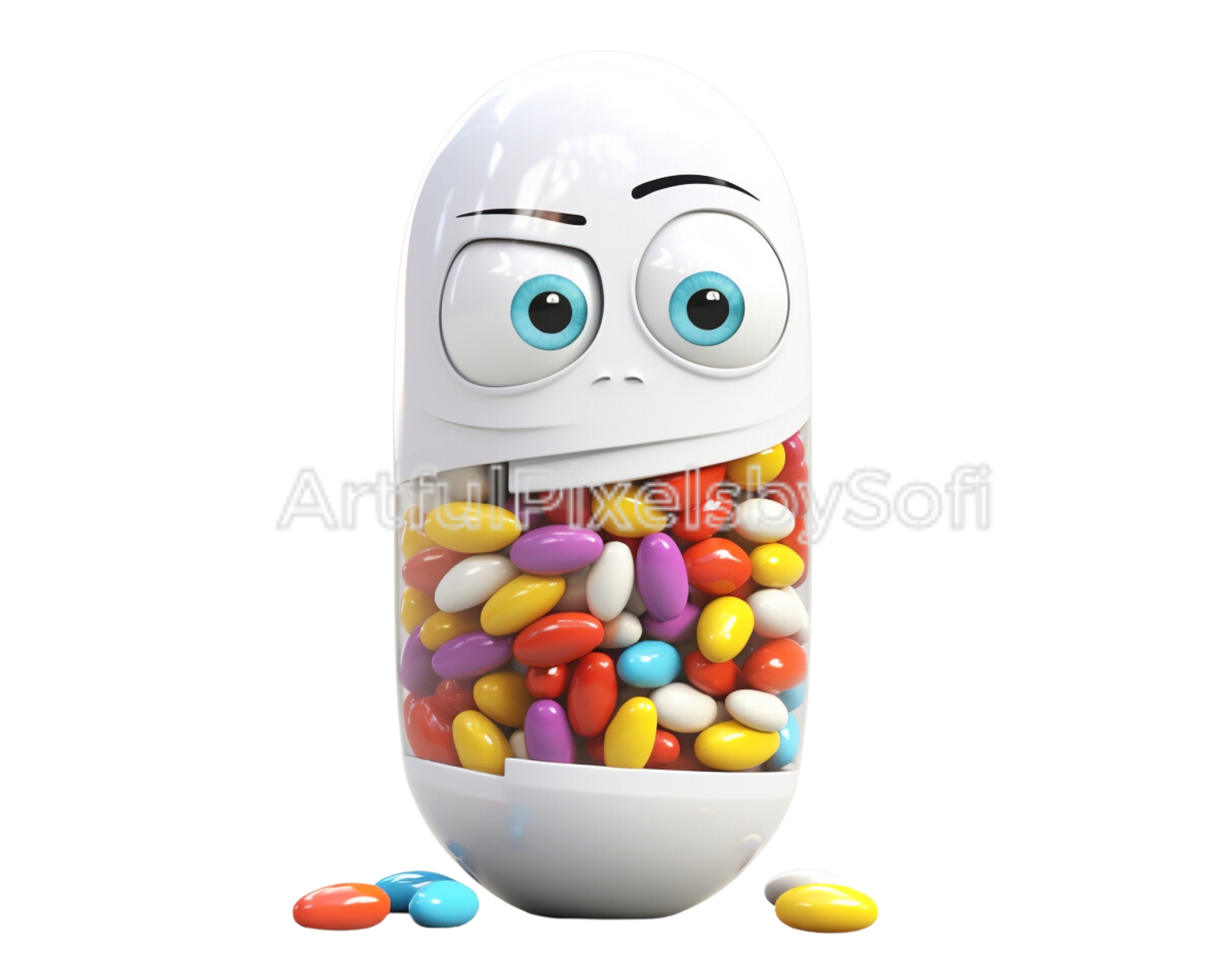 7 Crazy Pill Clipart, 7 Designs, 406 DPI, Printable,no Background ...