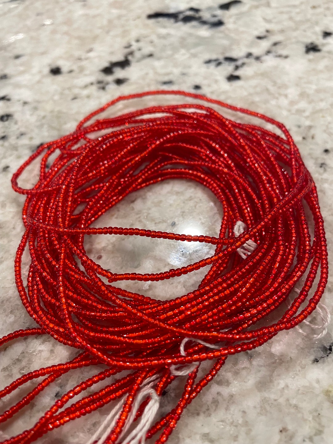 Blood Moon Red Waist Beads Plus Size Goddess African Waist Beads Kenya ...