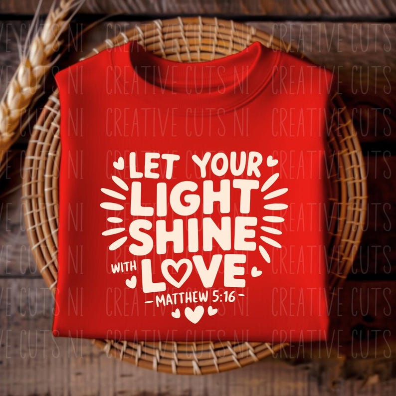 Let Your Light Shine With Love Svg File Digital Download Cross Svg ...