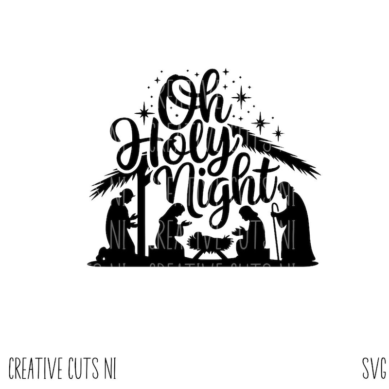 O Holy Night Clipart - Etsy