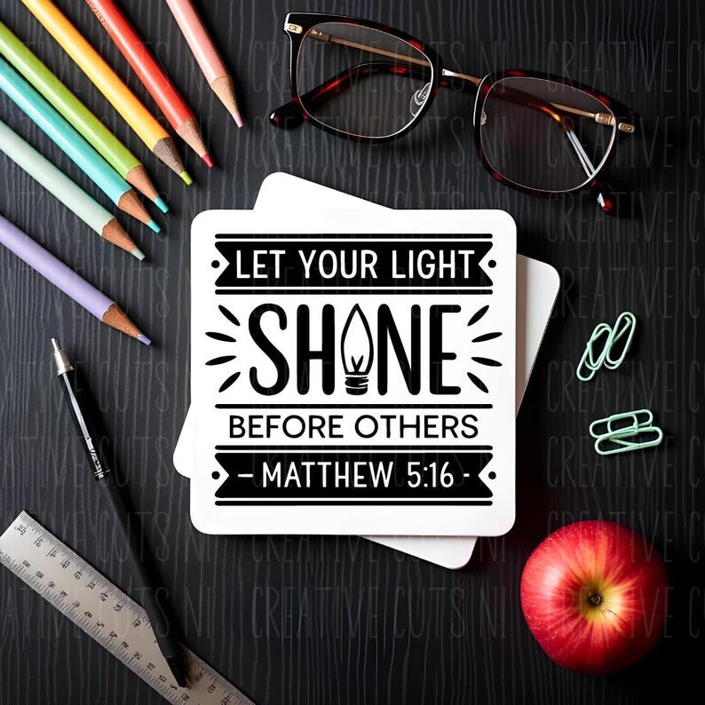Let Your Light Shine Before Others Svg File Digital Download Cross Svg ...