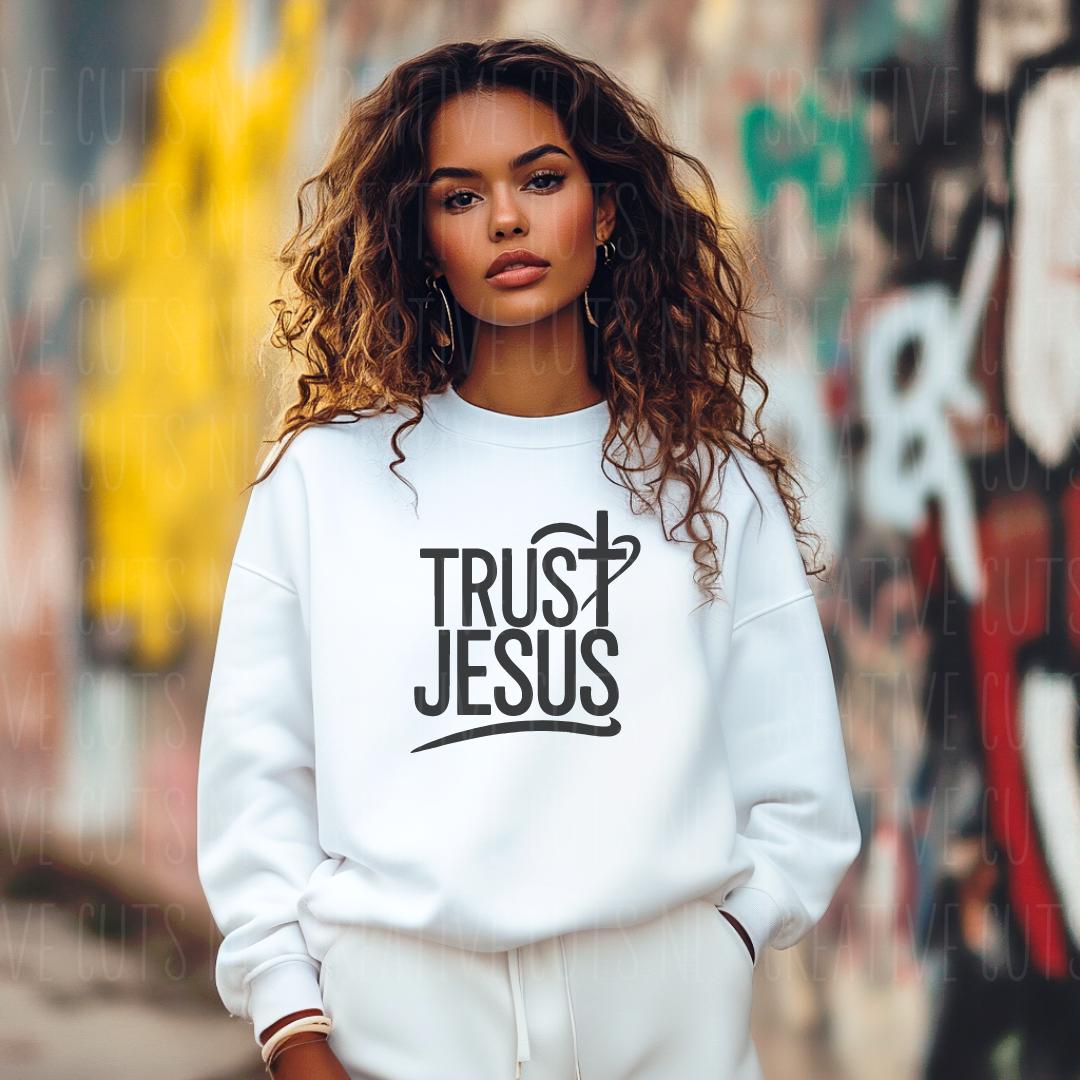 Trust Jesus Svg File Digital Download Cross Svg Christian Svg Bible ...