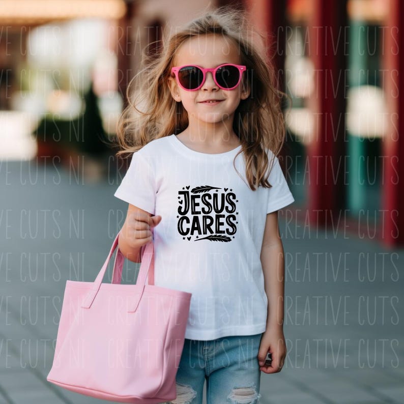 Jesus Cares Svg File Digital Download Cross Svg Christian Svg Bible ...