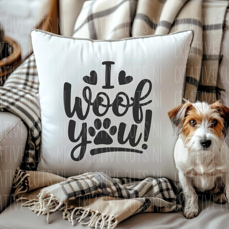 Valentines Svg I Woof You Svg Dog Svg Cricut Cut File Digital Download ...