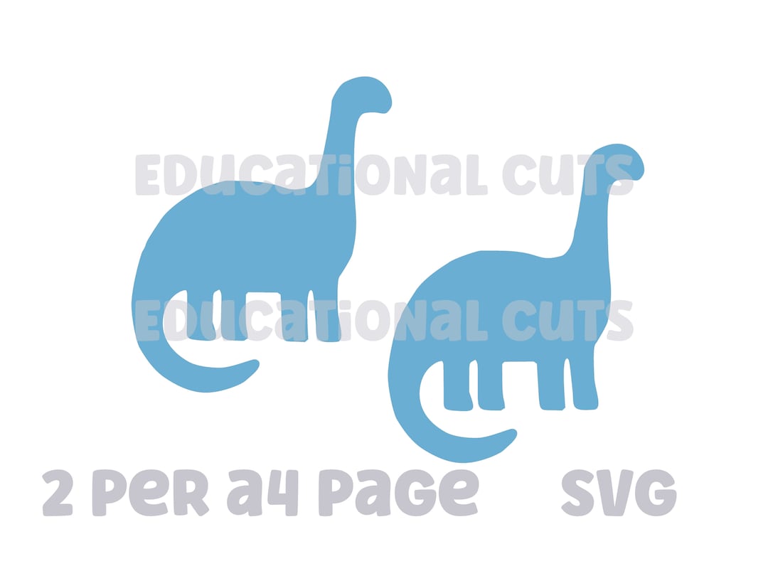 Svg Dinosaur. 2 on a A4 Page. Quick and Easy Download Templates. Cut ...