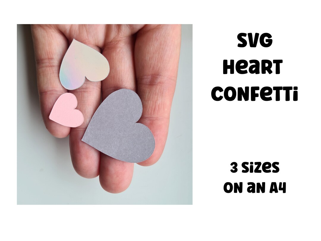 Svg Hearts 3 Different Sizes. A4 Cut File Compatible With Cricut and ...