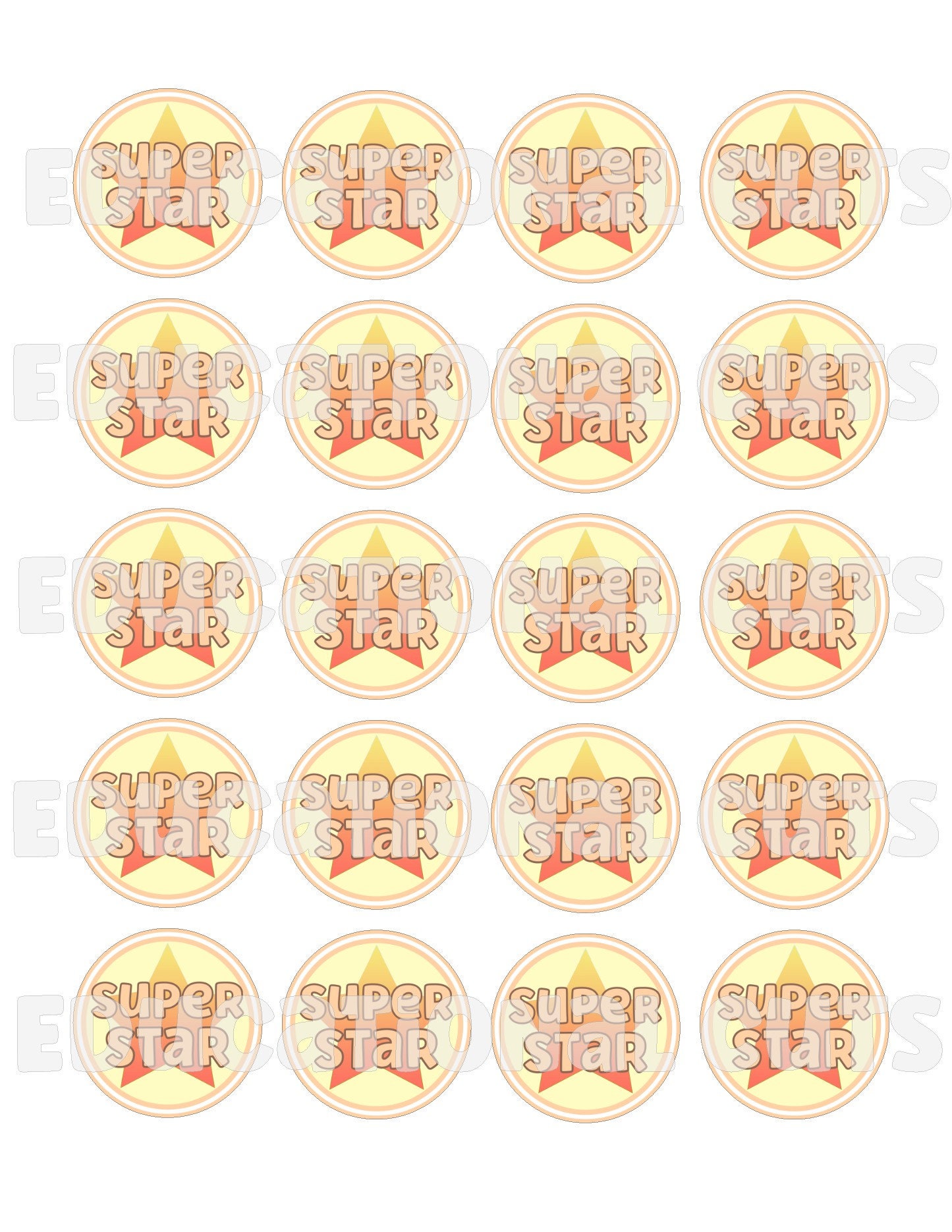 Superstar Stickers, Print and Cut, Cut File Compatible With Cricut and ...