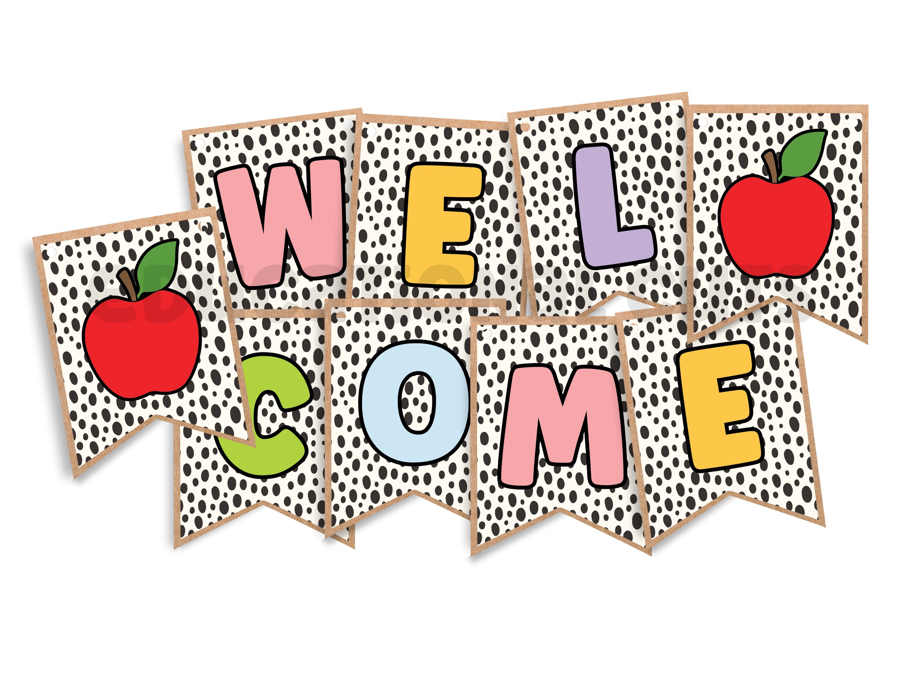 Welcome School Banner Bunting Classroom Resources Svg - Etsy