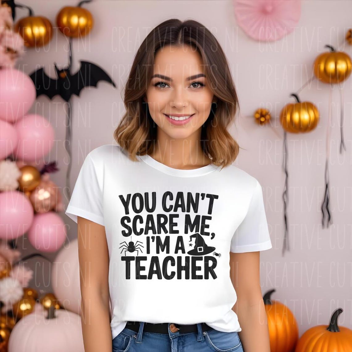 School Svg You Cant Scare Me, I'm a Teacher Svg T-shirt Svg Cute Svg ...