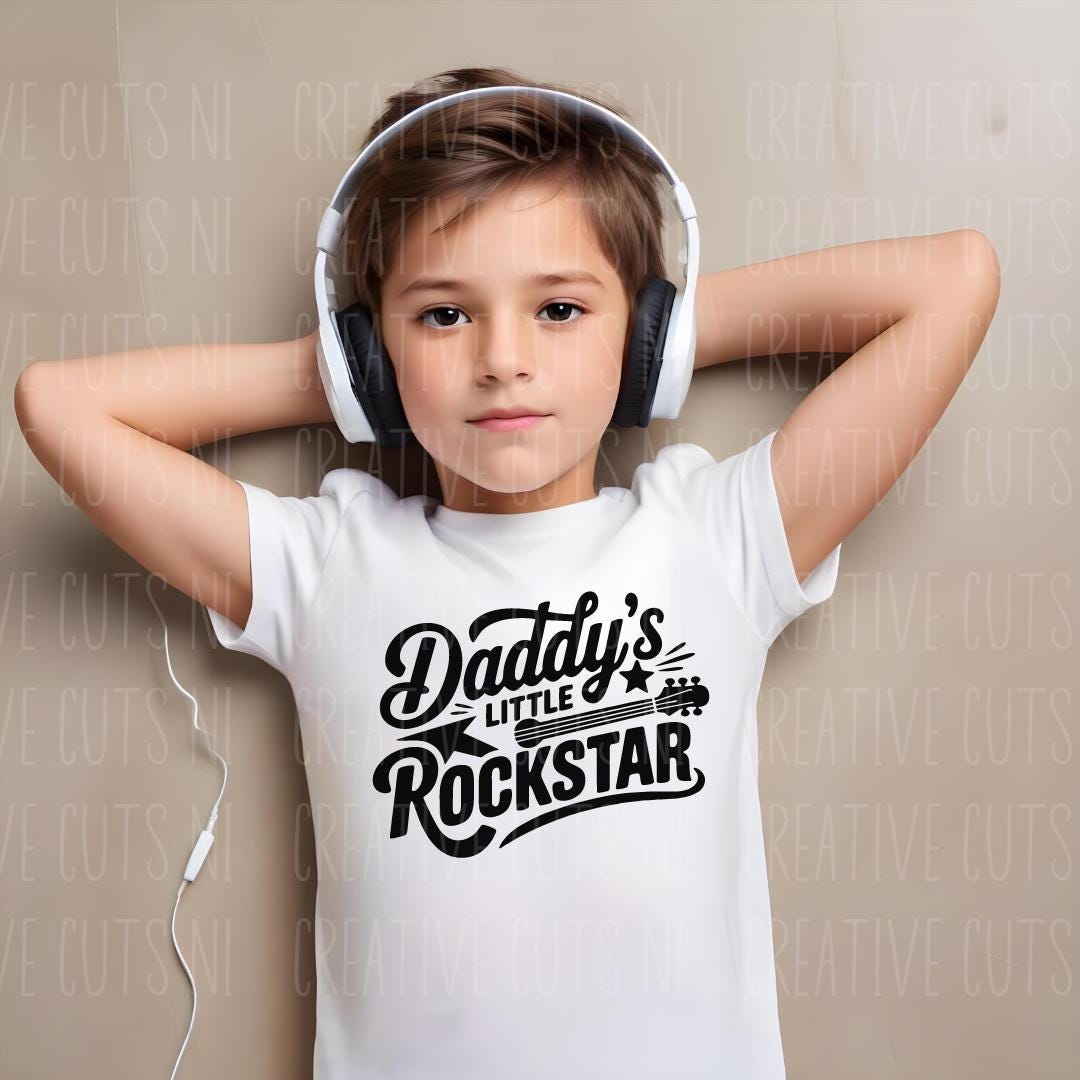 Daddys Little Rockstar Svg Music Svg Cut File Cricut File Digital File ...
