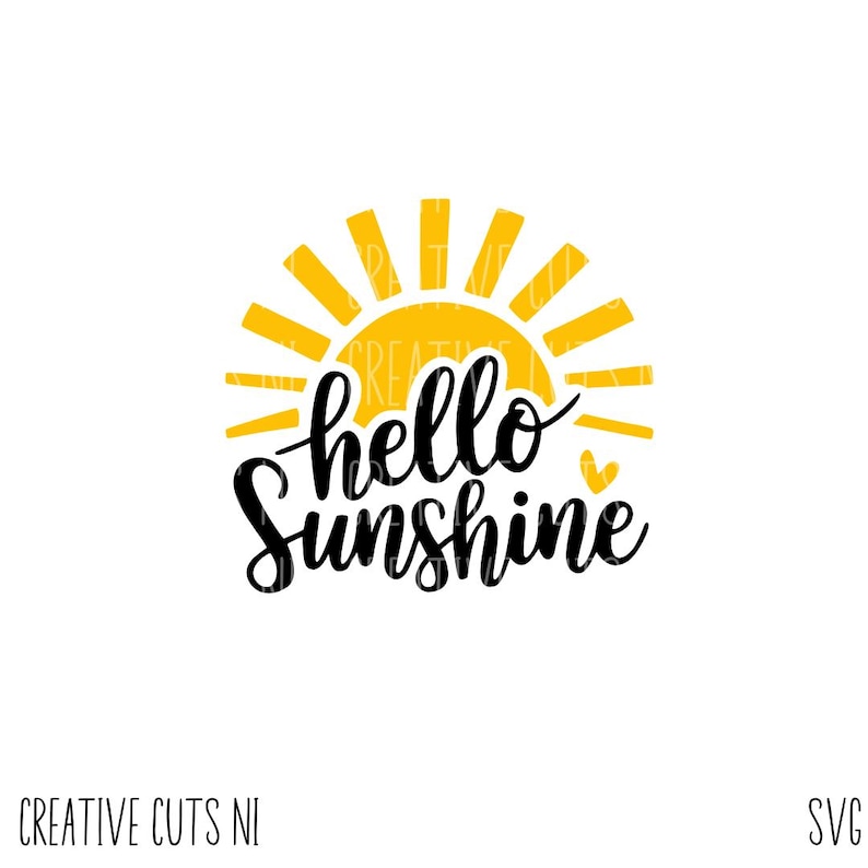 Hello Sunshine Svg Sun Svg Summer Svg Beach Holiday Svg T-shirt Svg ...